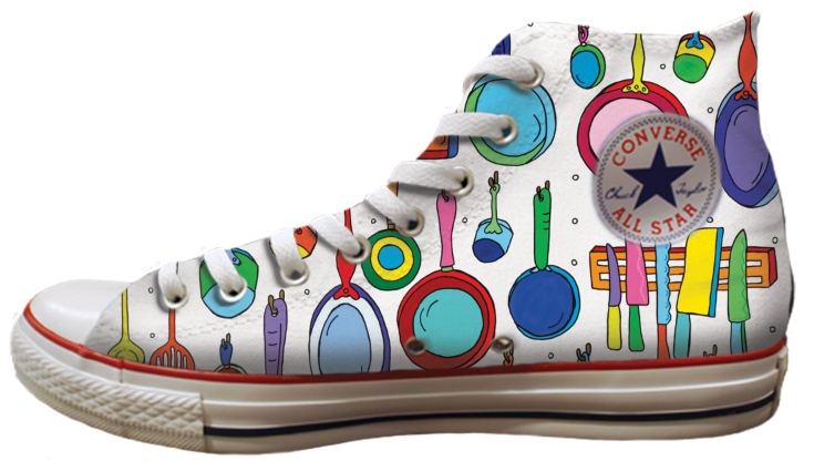 Baggins Original Heather Travis Hi Top Pegboard Kitchen – Baggins Shoes