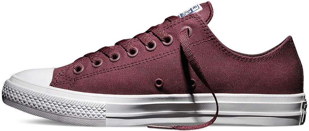 Converse Chuck Taylor II Low Top Bordeaux/White – Baggins Shoes