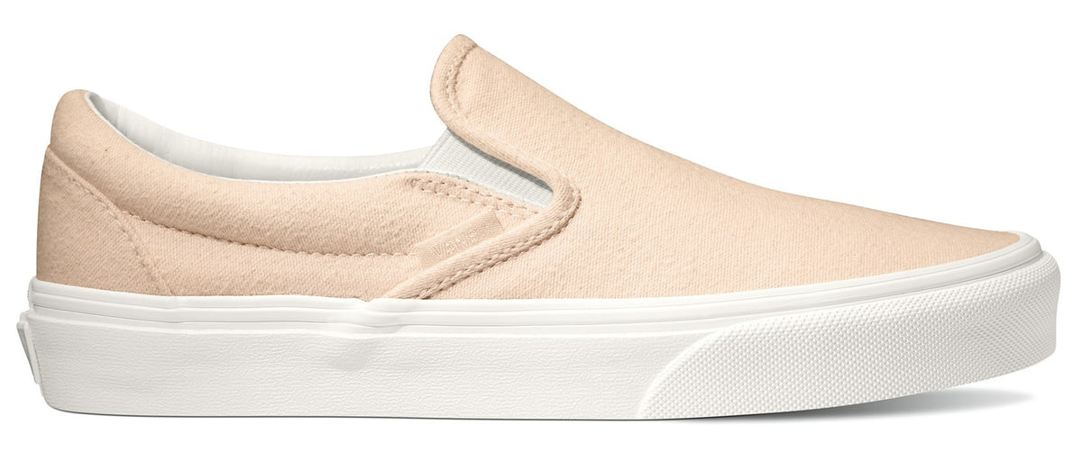 Vans Classic Slip-On (Brushed Twill) Vanilla Cream/Snow White – Baggins ...