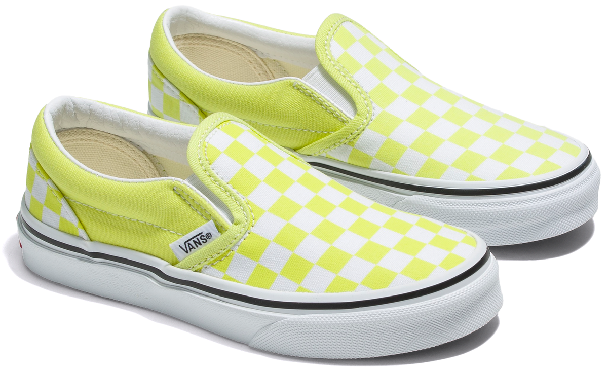 Vans Classic Slip-On Checkerboard Evening Primrose – Baggins Shoes