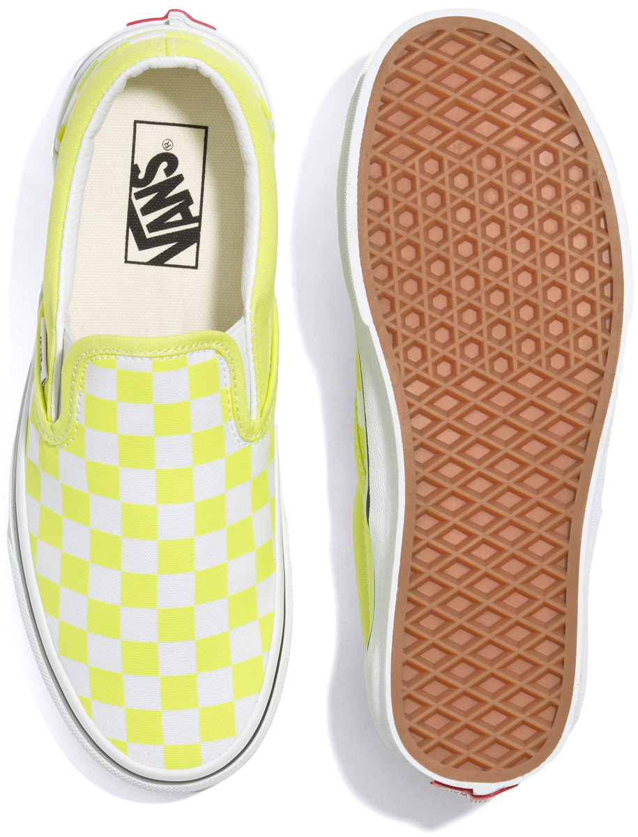 Vans Classic Slip-On Checkerboard Evening Primrose – Baggins Shoes